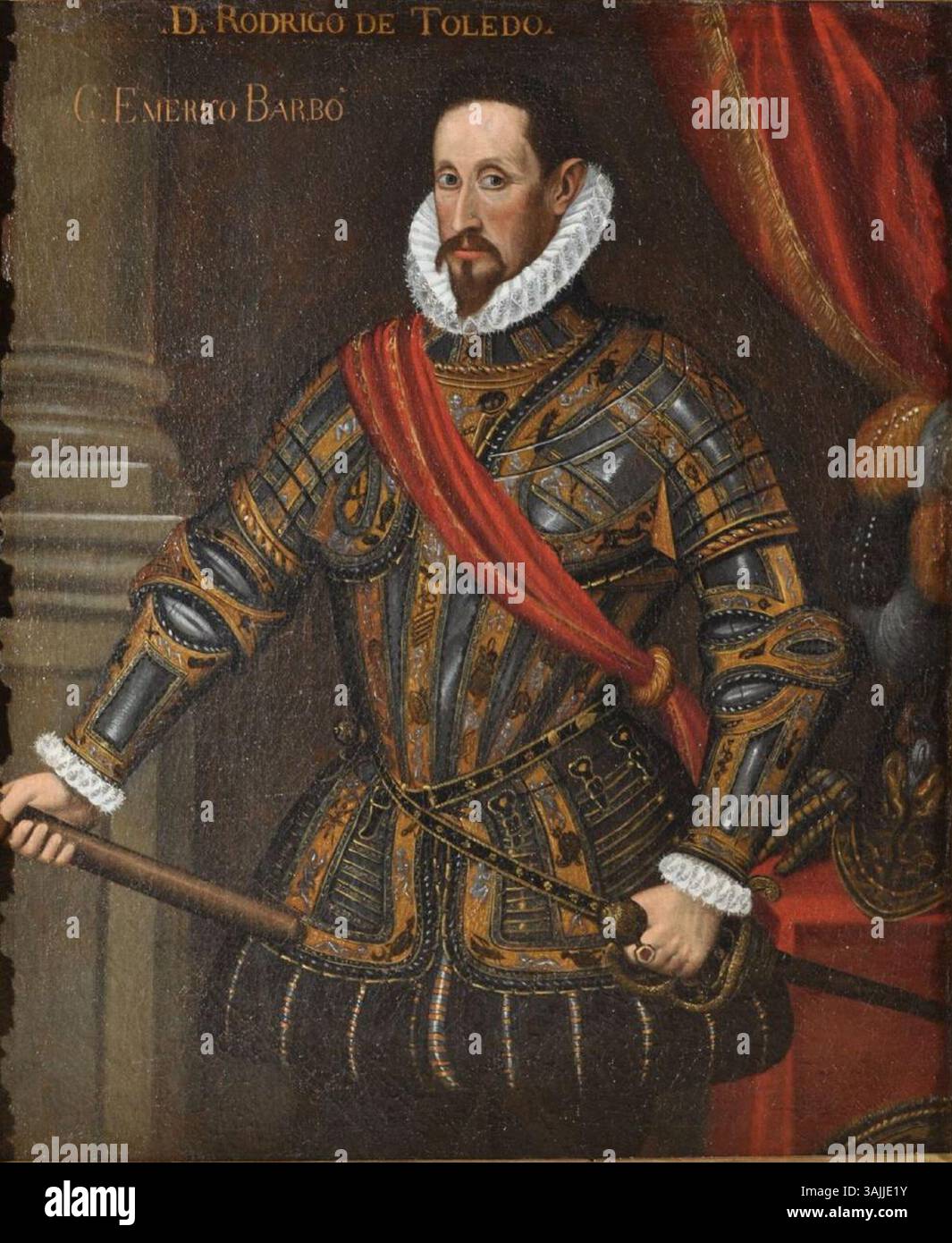 17th-century portrait of Don Rodrigo De Toledo, capturing his dignified ...