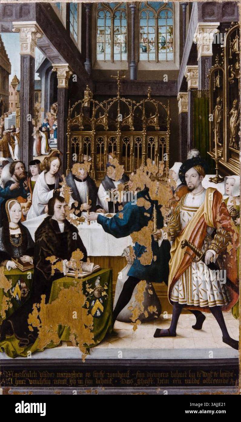 This panel from the *Legend of Saint Rumoldus*, painted by the workshop ...