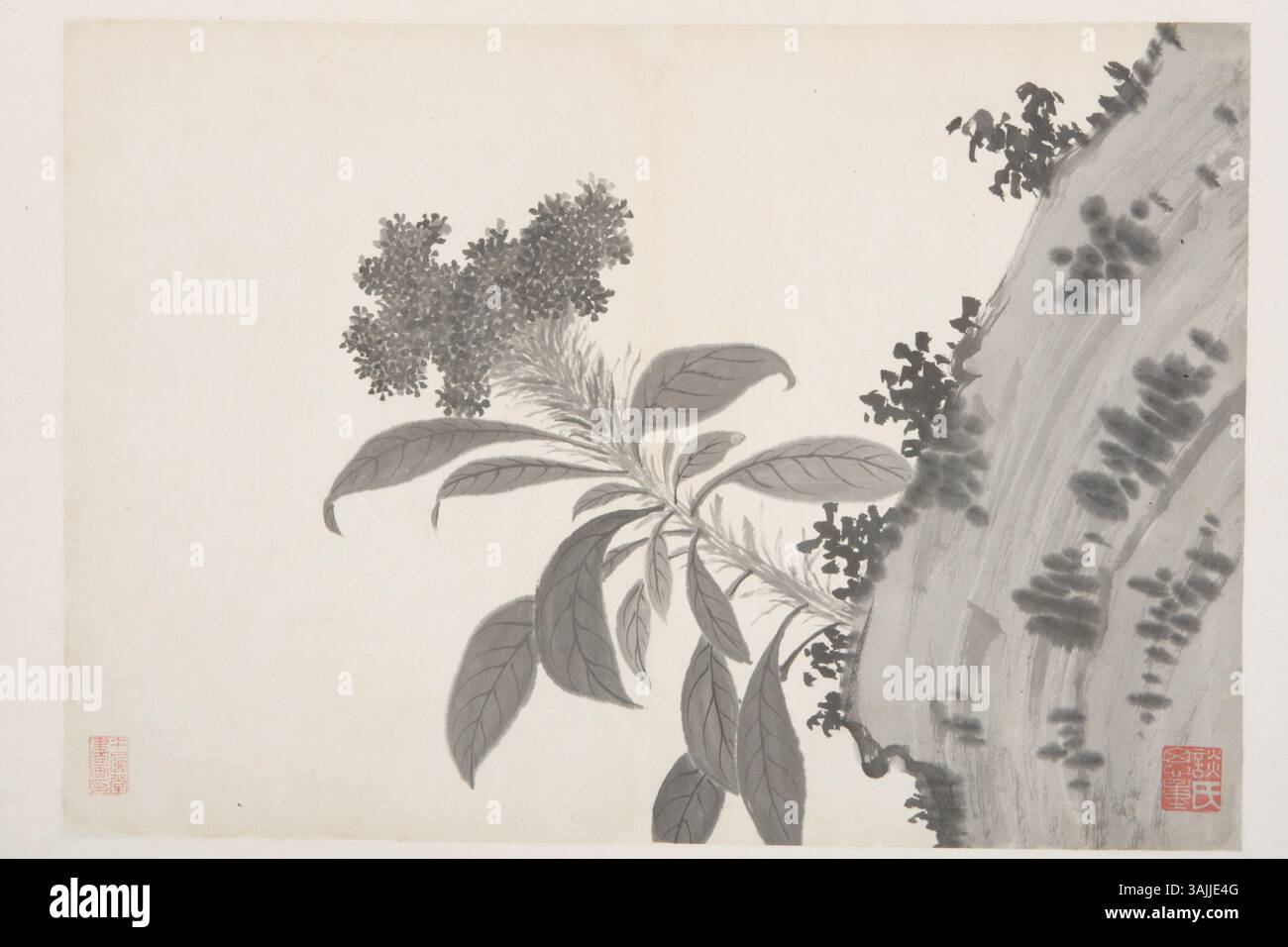The artwork, a Chinese painting, is an exemplary display of traditional ...