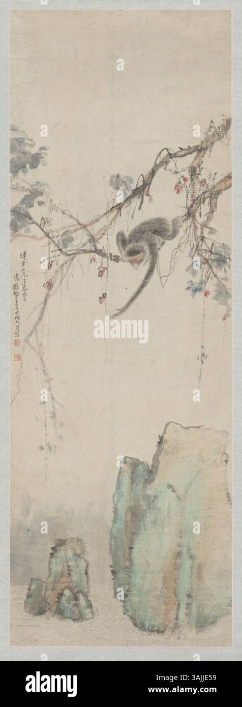 A traditional Chinese painting located at The Palace Museum ...