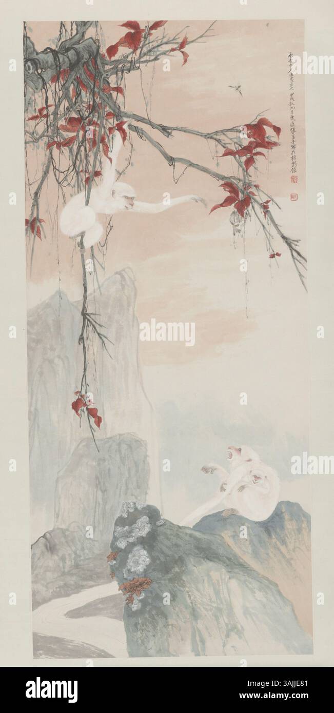 A selection of Chinese paintings from various dynasties, illustrating ...