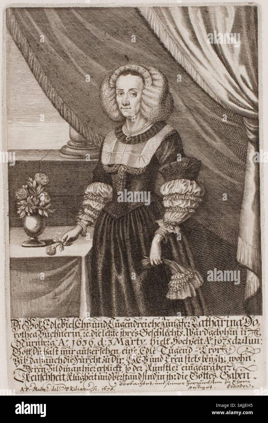 This copper engraving, based on a painting by Andreas Paul Multz ...