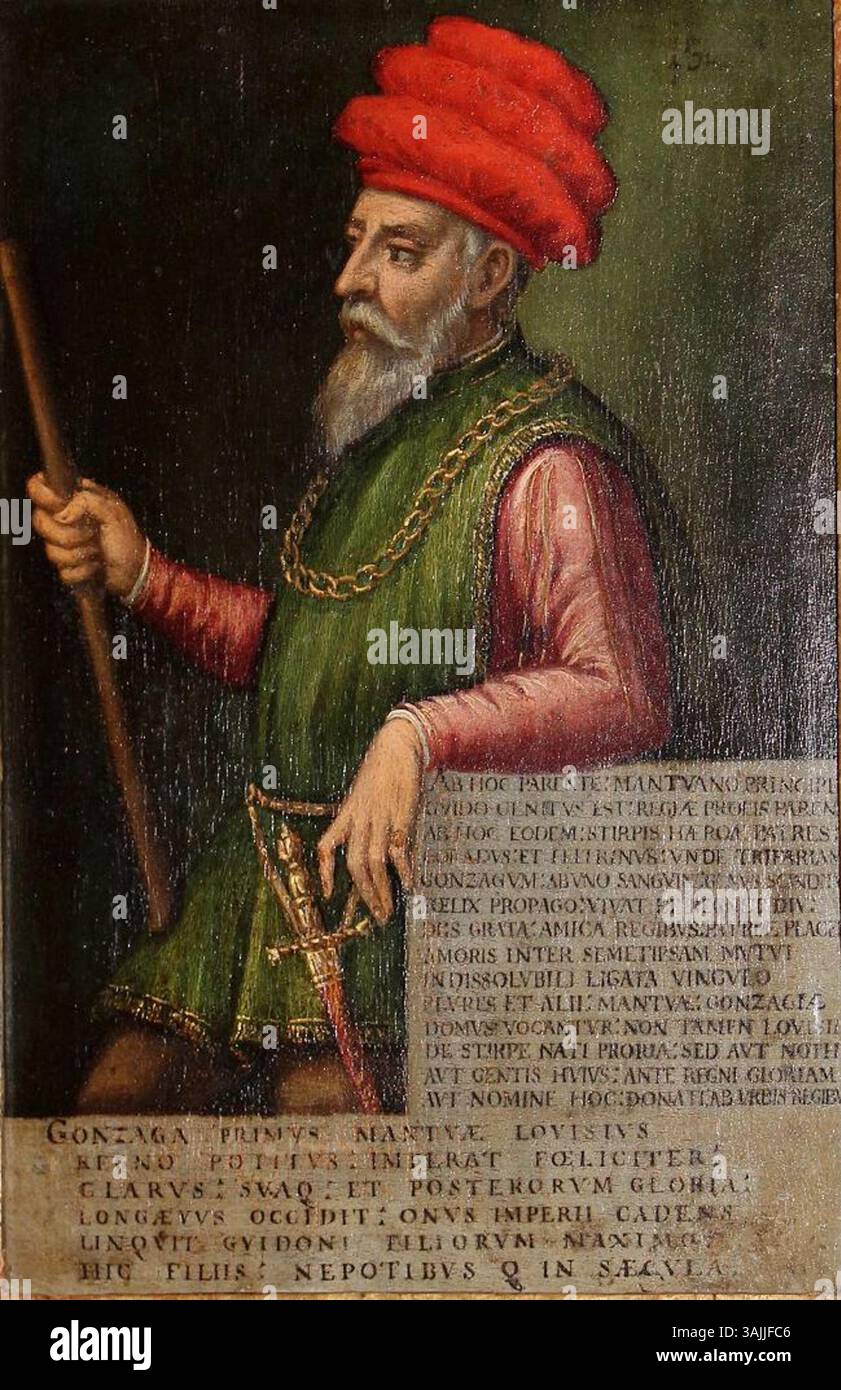 This 1550 portrait by Fermo Guisoni depicts Louis Gonzaga at the age of ...