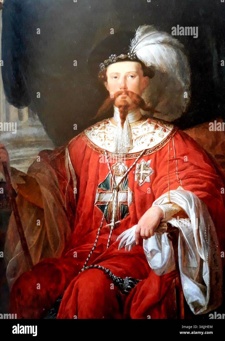 Portrait of King Vittorio Emanuele II of Savoy as Grand Master of the Order of Saint Maurice and ...