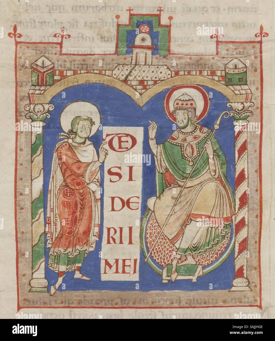 This miniature from the 11th-century 'Second Bible of St. Martial of ...