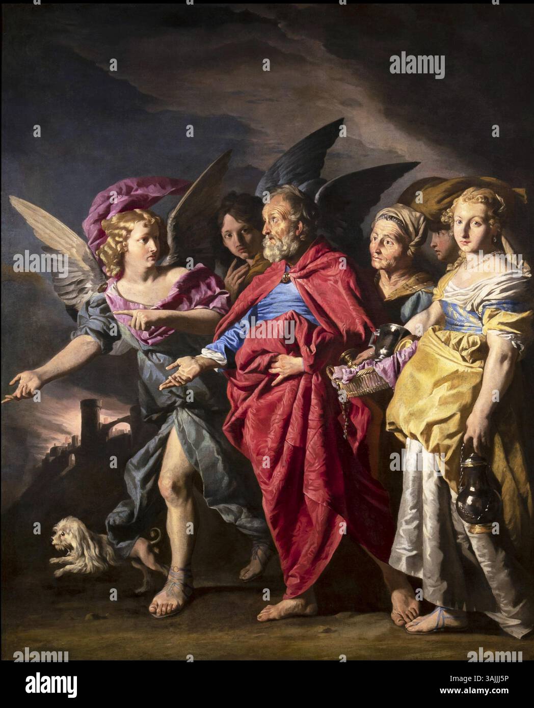 This painting by Matthias Stom, dating circa 1630, shows Lot's ...