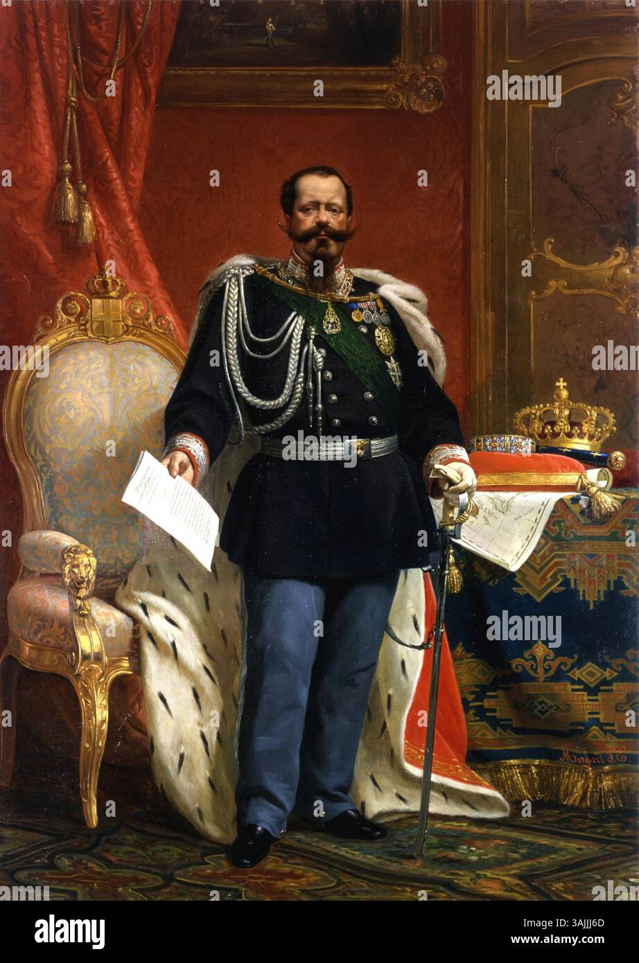 This 19th-century portrait by Paolo Emilio Morgari depicts Victor ...