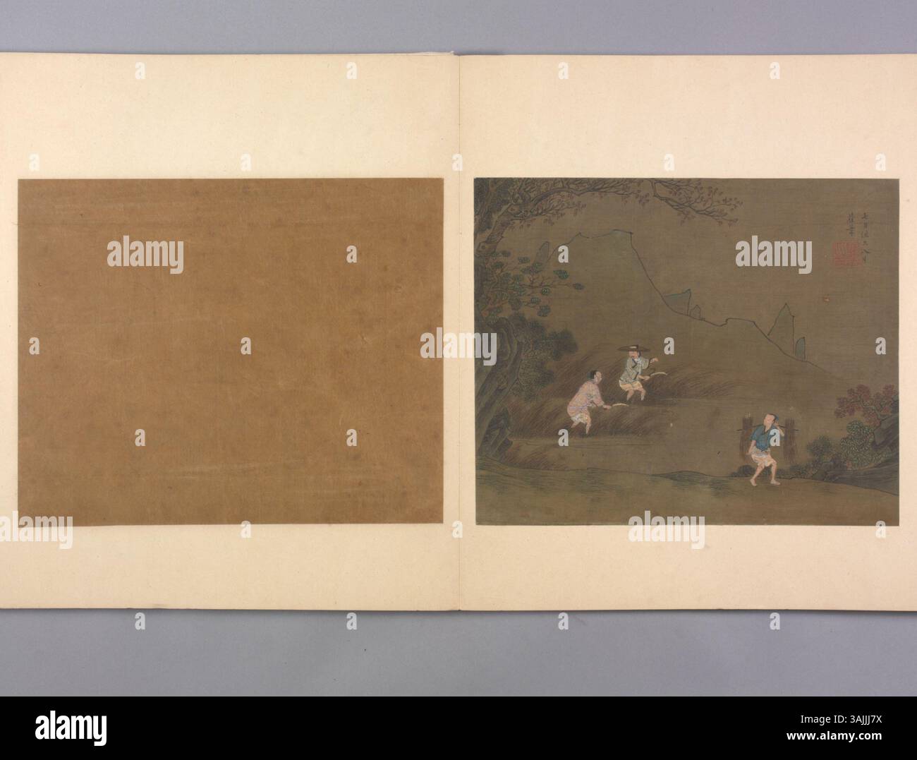 A Chinese painting housed in The Palace Museum, demonstrating ...
