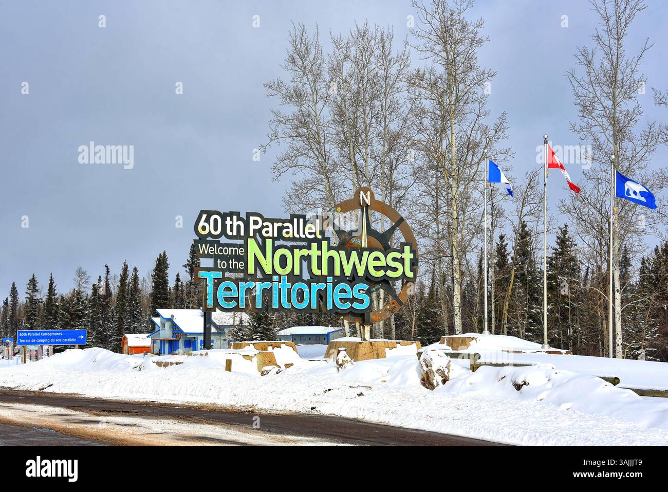 Northwest Territories, Canada - April 1, 2025: Welcome to Northwest ...