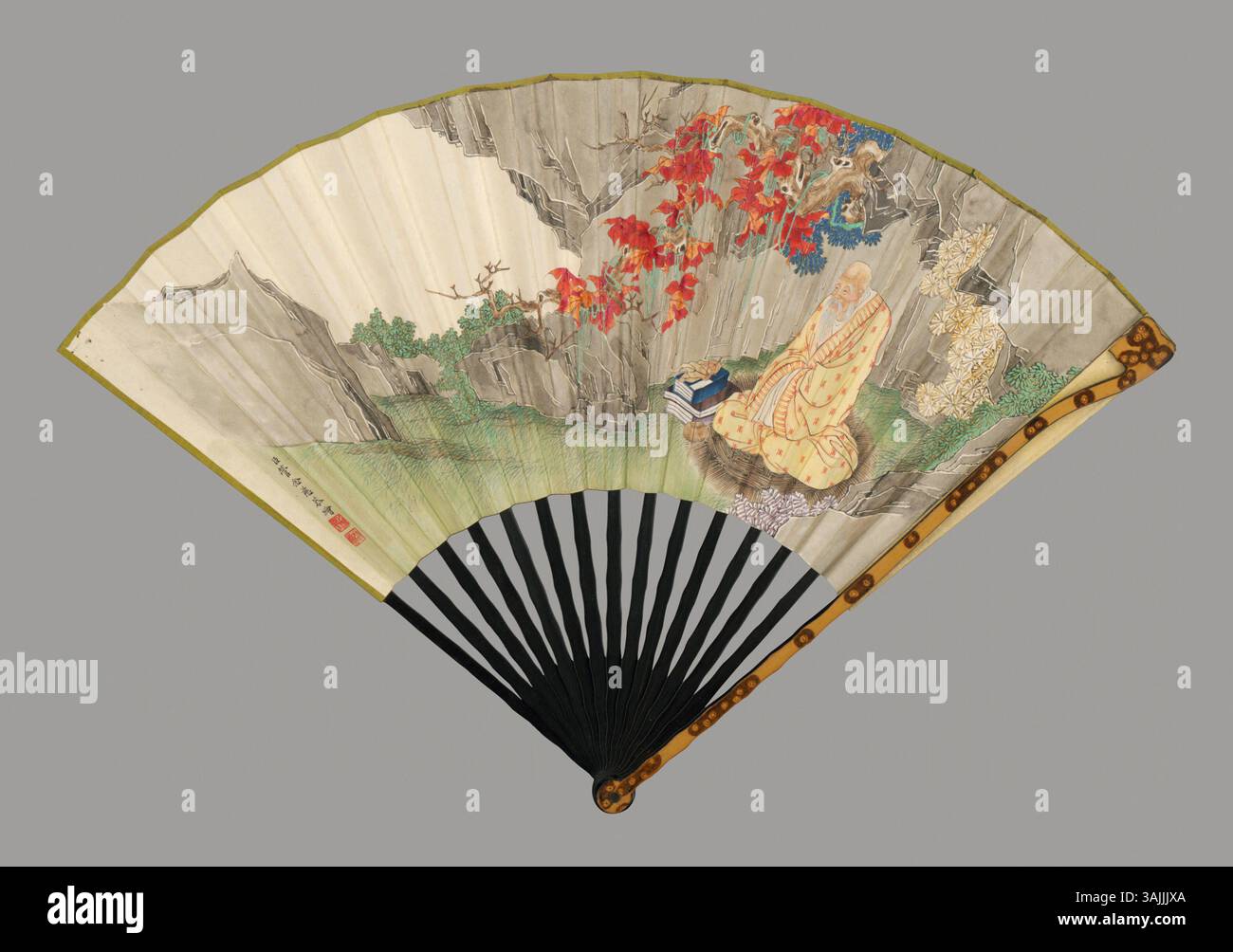 A fan painting from the Chinese collection at The Palace Museum ...