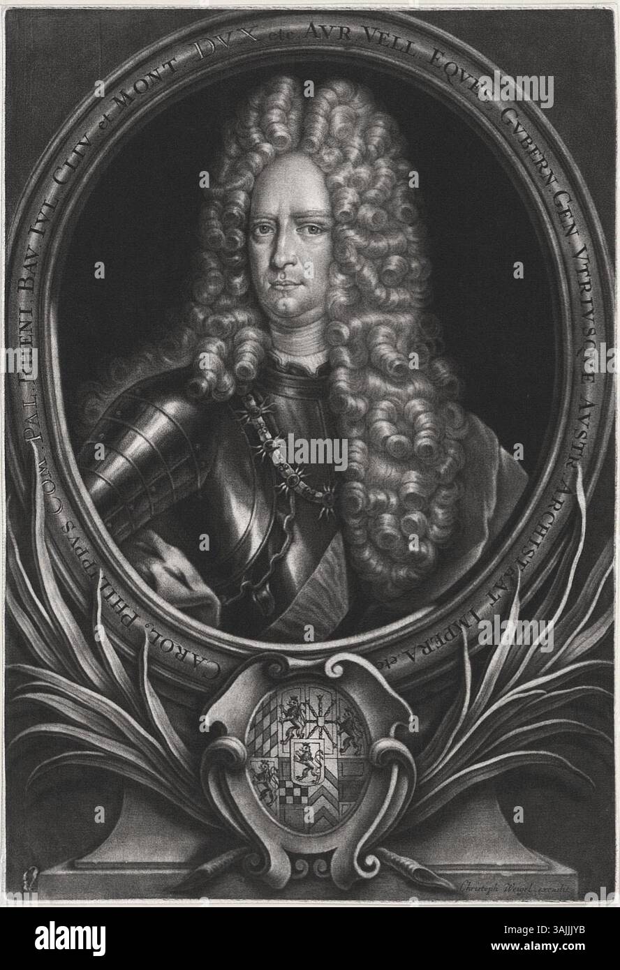 This 18th-century engraving by Christoph Weigel the Elder depicts Karl ...