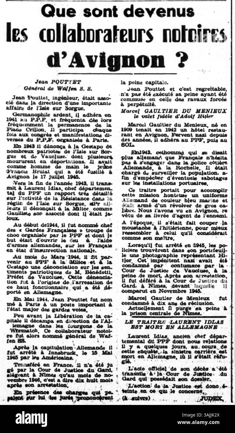 April 11,2025. Press article "What happened to notorious Avignon ...