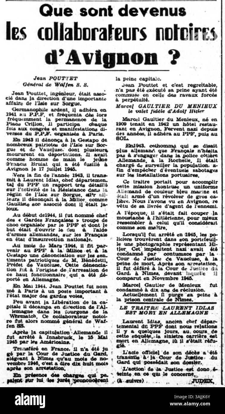 Vichy france wwii hi-res stock photography and images - Alamy