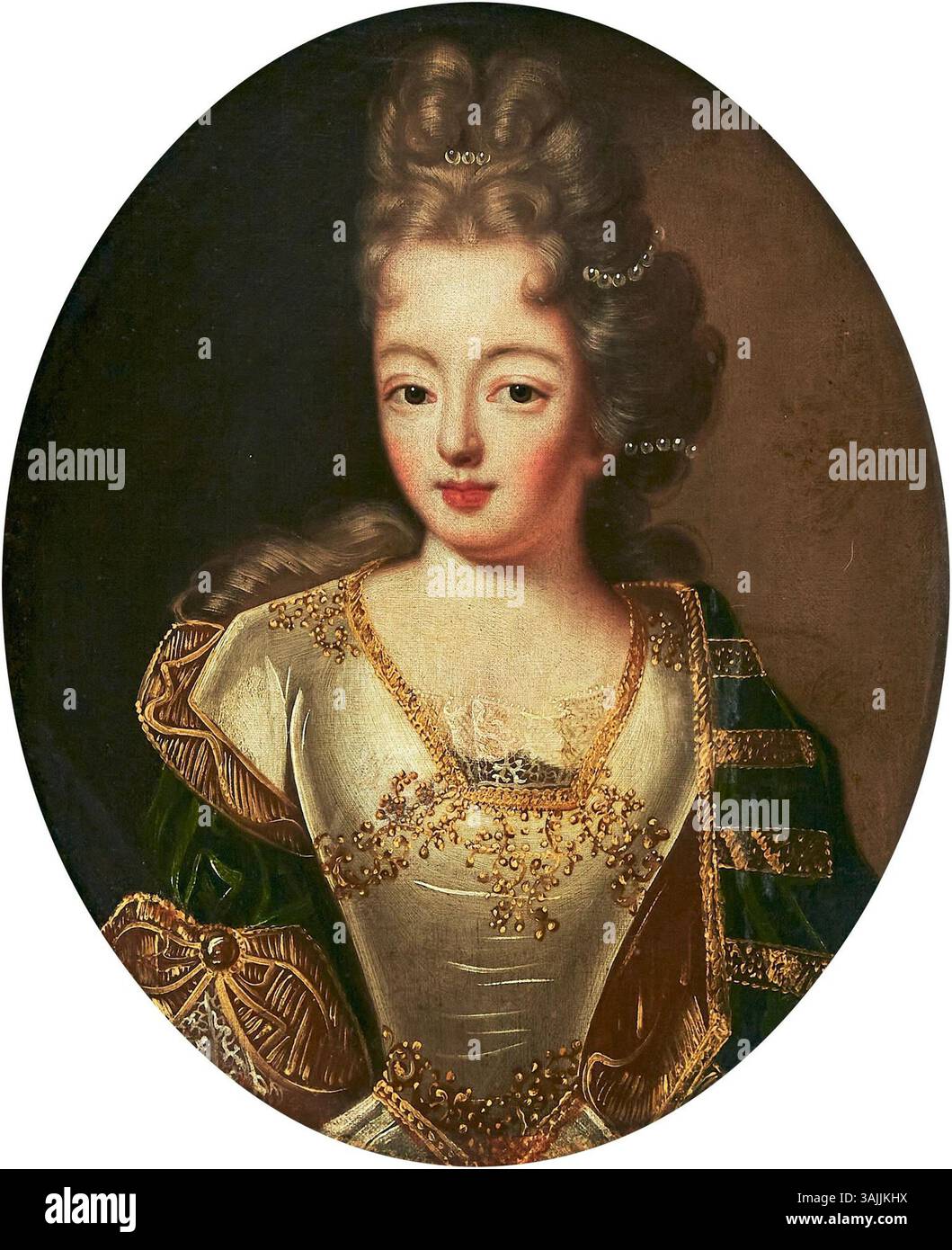 This portrait, attributed to the Circle of Pierre Mignard, depicts a ...