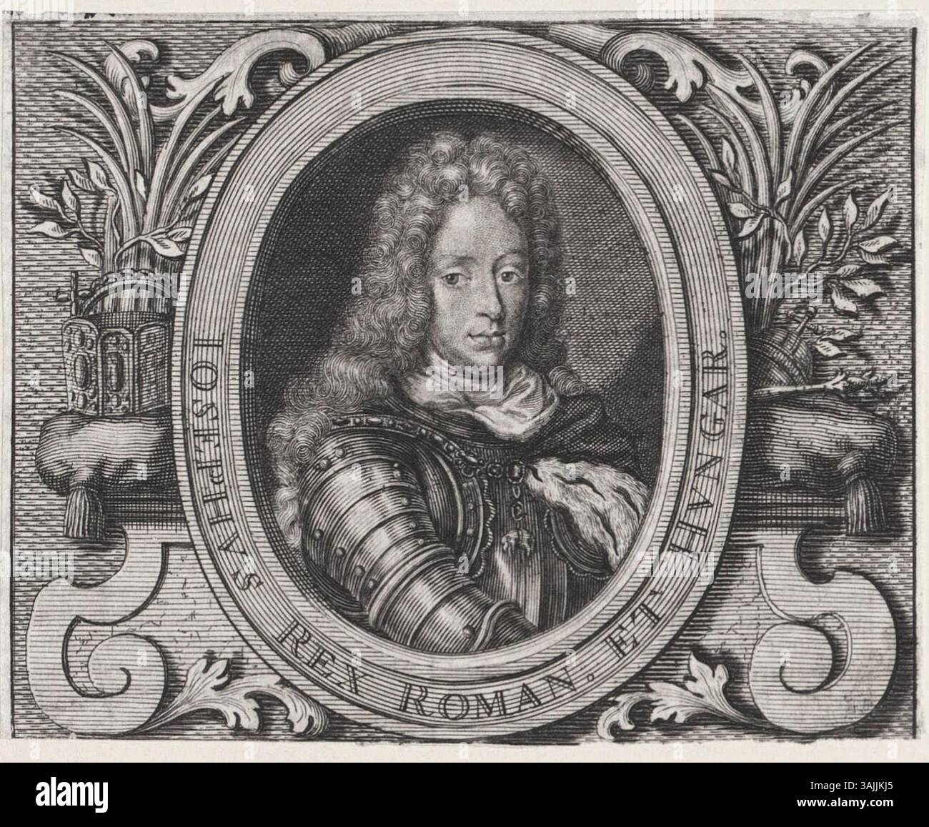 An 18th-century engraving depicting Emperor Joseph I of the Holy Roman ...