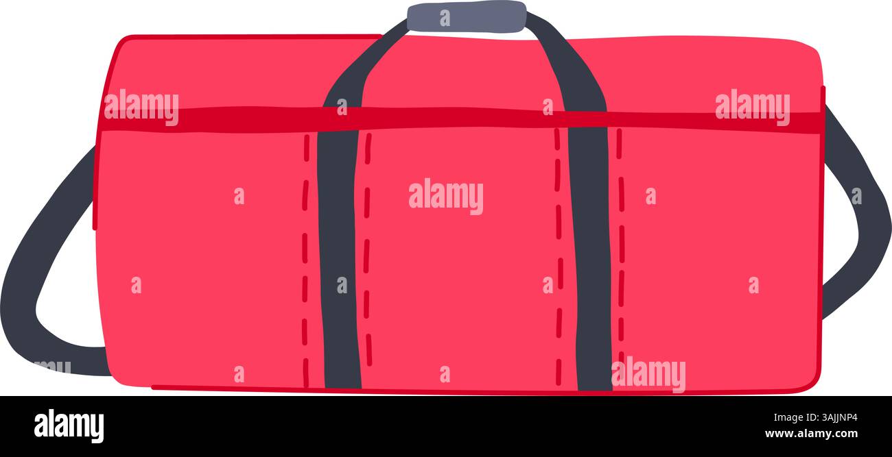 carryall duffel bag cartoon vector illustration Stock Vector Image ...