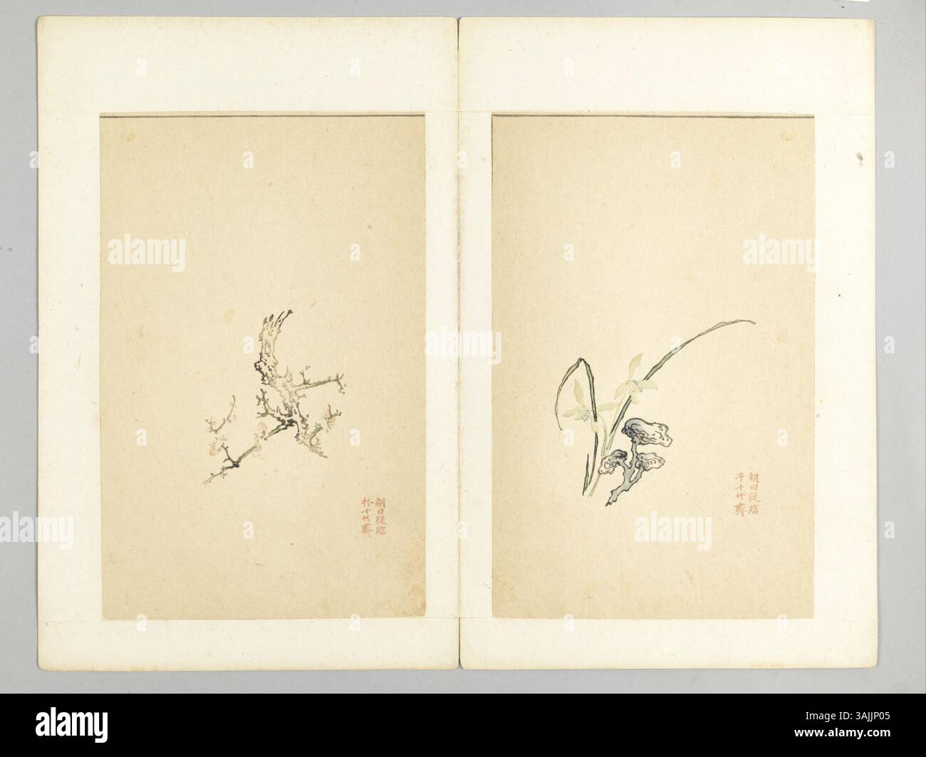 This Chinese print, housed in the Palace Museum, represents traditional ...