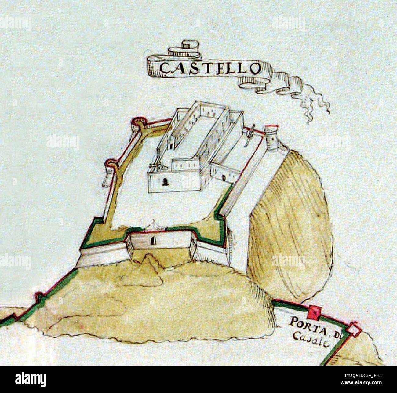 The Castello di Moncalvo, built in 1610, stands as an example of early ...