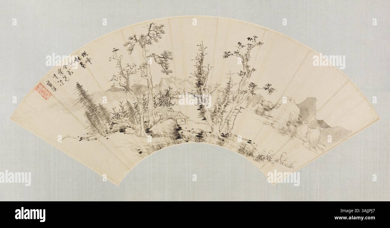 Lan Ying's fan painting, located in The Palace Museum, exemplifies the ...