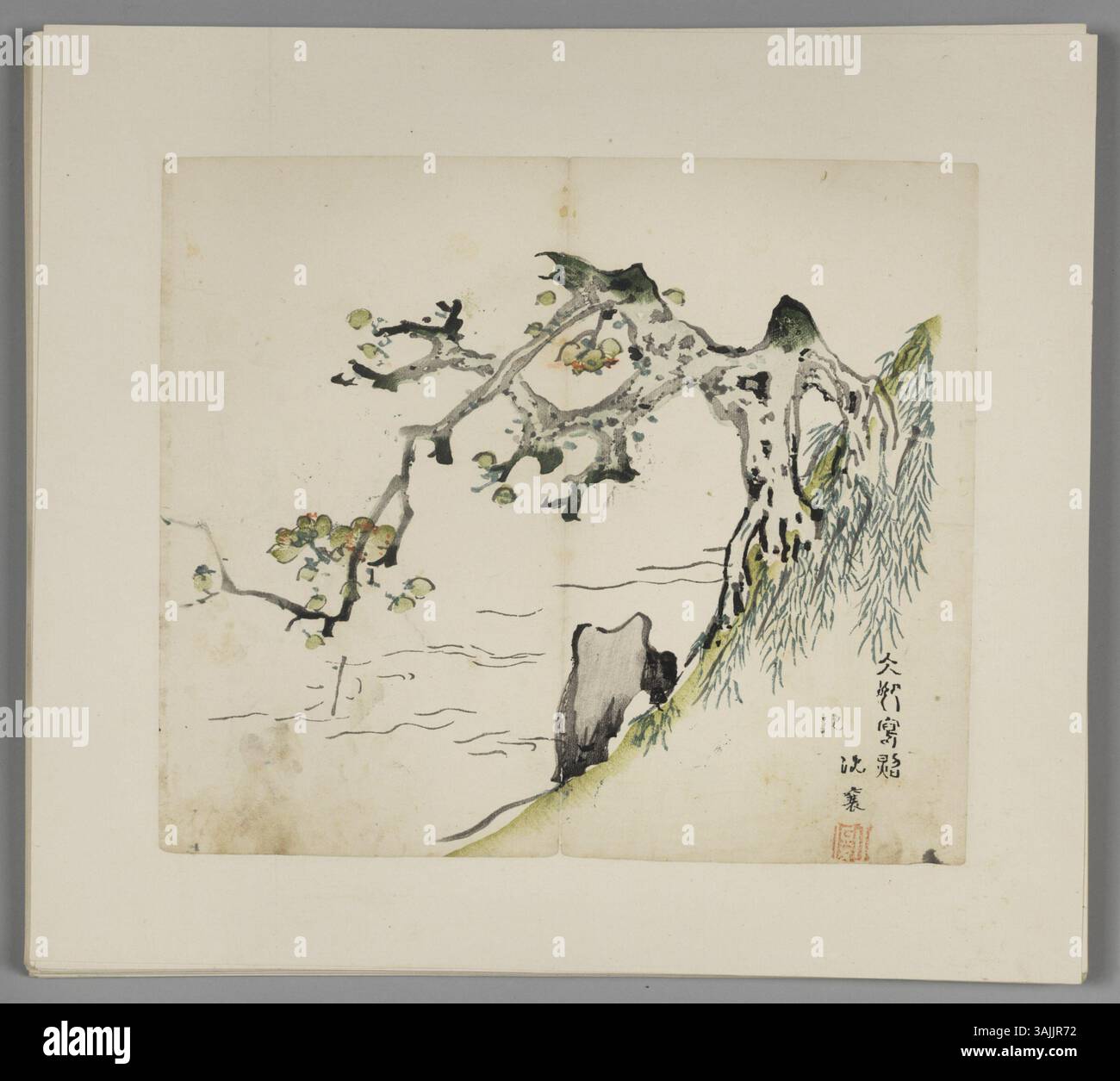 A Chinese print housed at The Palace Museum, showcasing techniques of ...