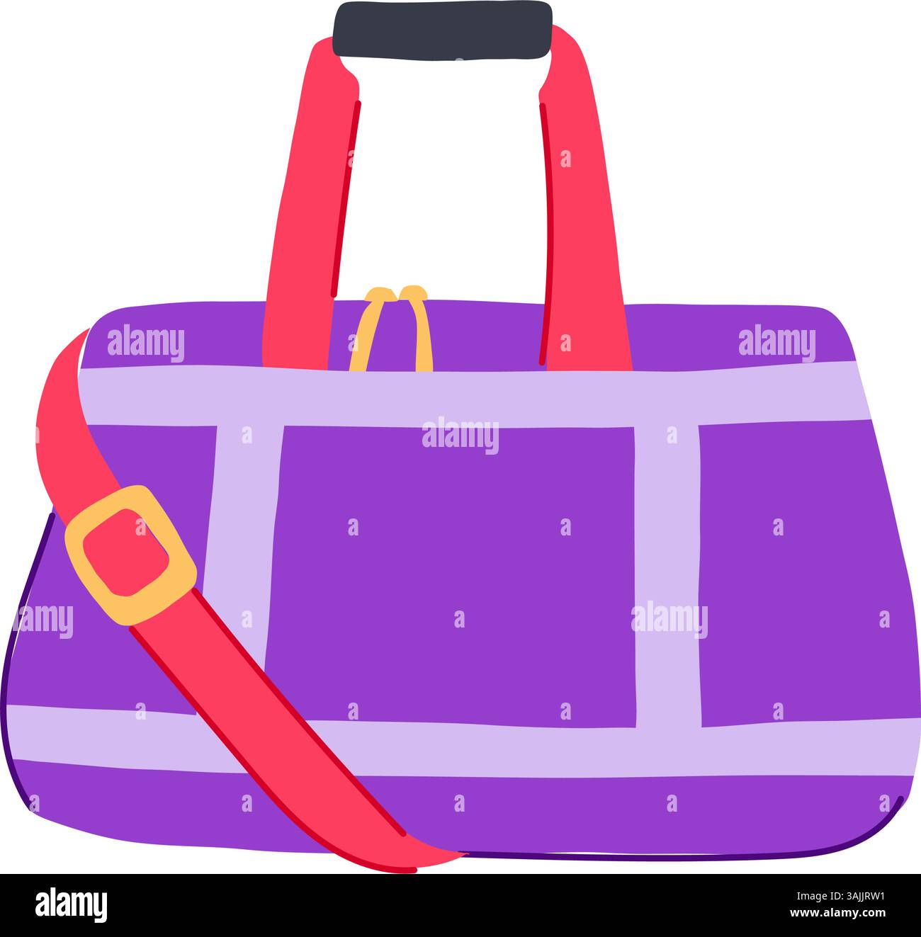 weekend duffel bag cartoon vector illustration Stock Vector Image & Art ...
