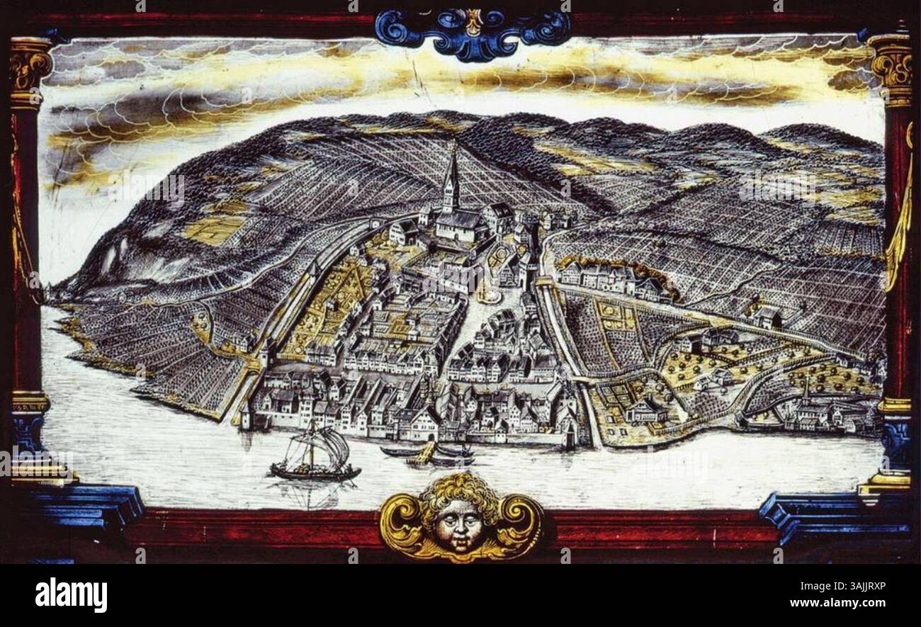 View of Steckborn and the Cistercian convent of Feldbach, attributed to ...