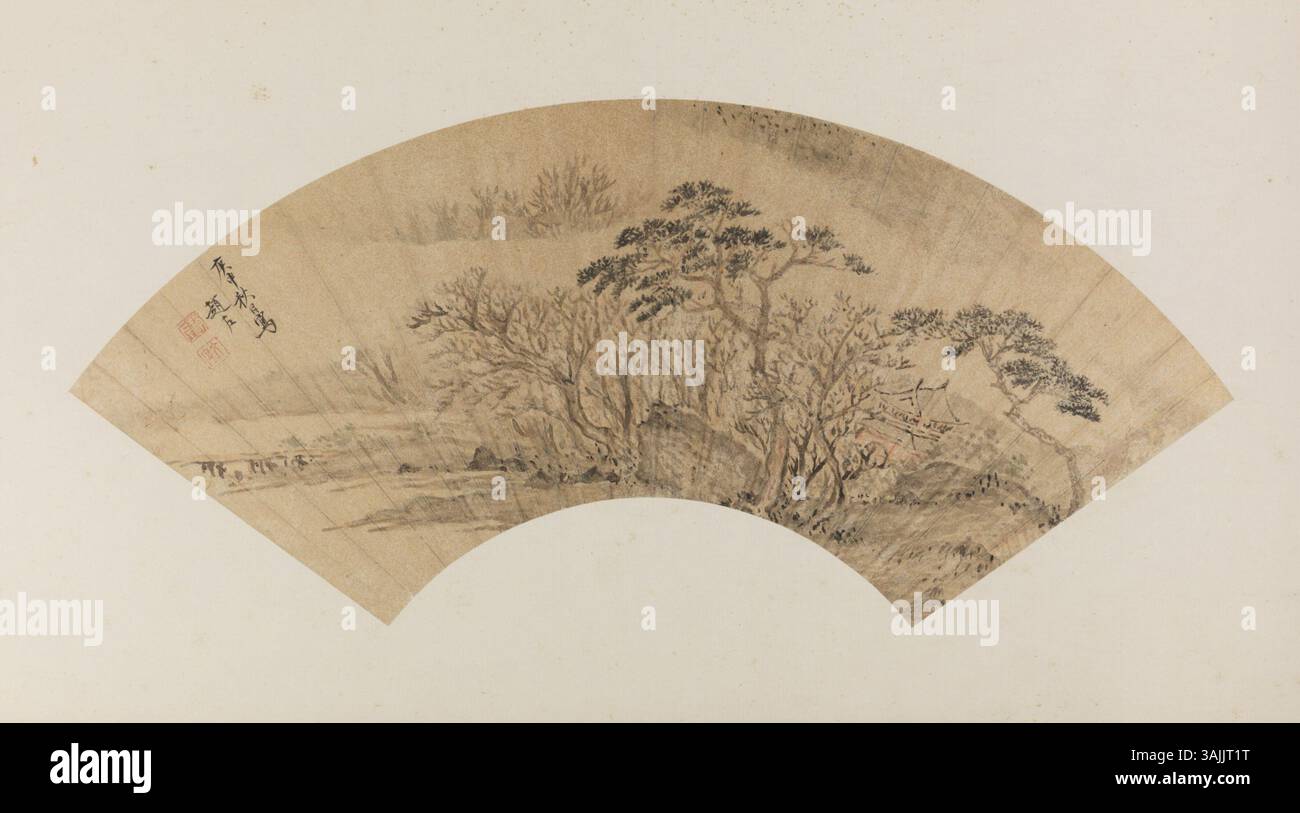 This fan painting by Zhao Zuo, housed in The Palace Museum, is a ...