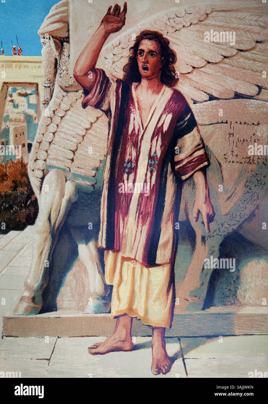 Illustration of Jonah Preaching in Ninevah by P.R.Morris from 19th ...