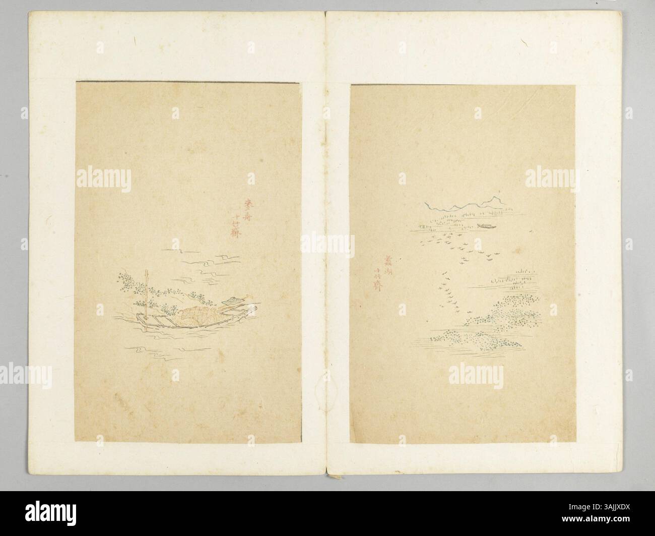 A copy of a traditional Chinese woodblock print in The Palace Museum ...