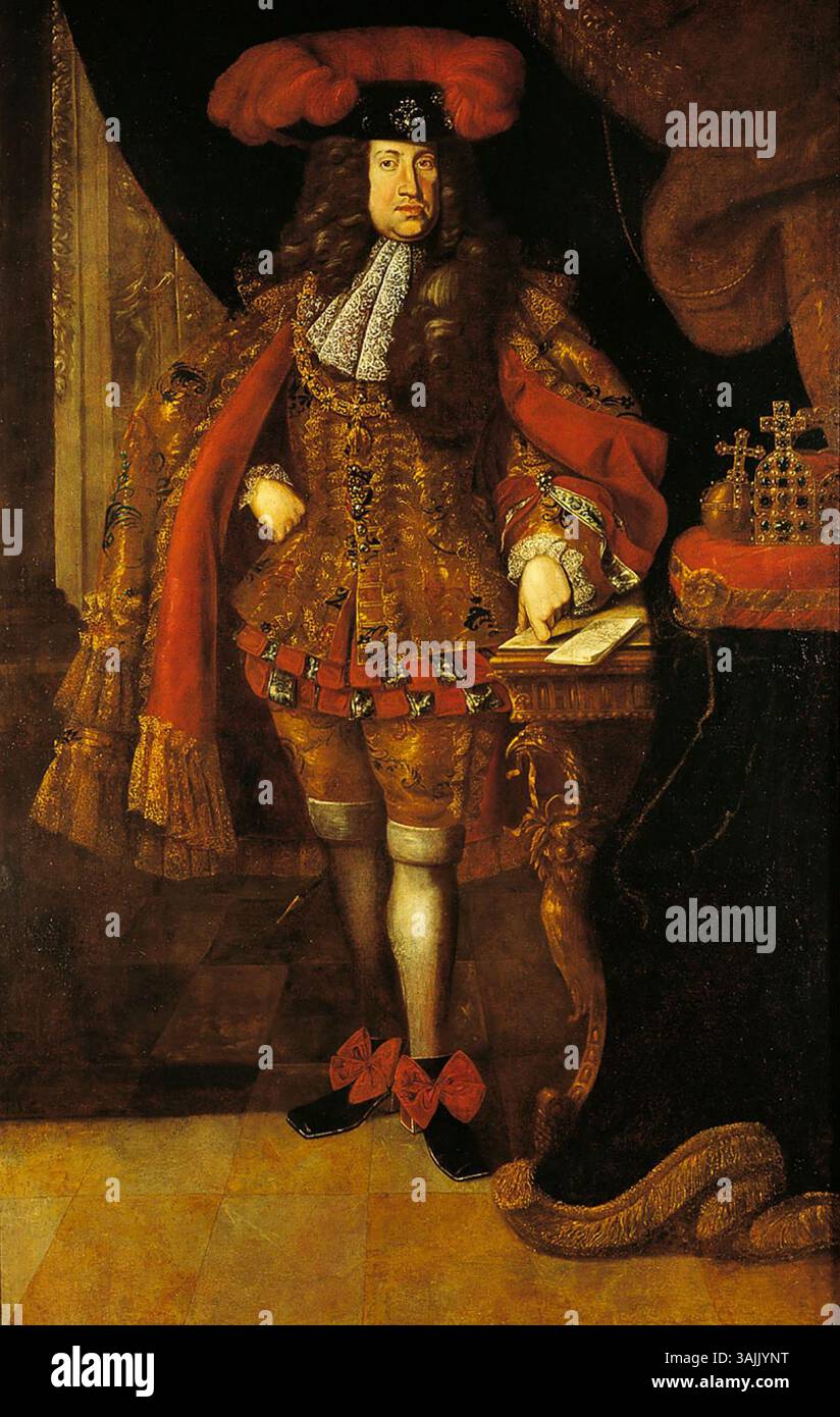 A 17th-century portrait of Emperor Karl VI, showcasing his role as a ...