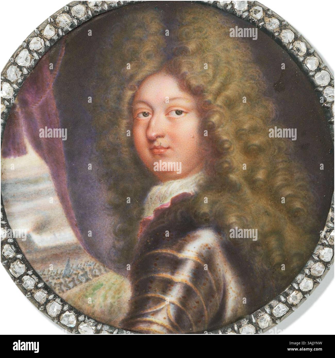 This 17th-century portrait miniature, possibly of Louis, Grand Dauphin ...
