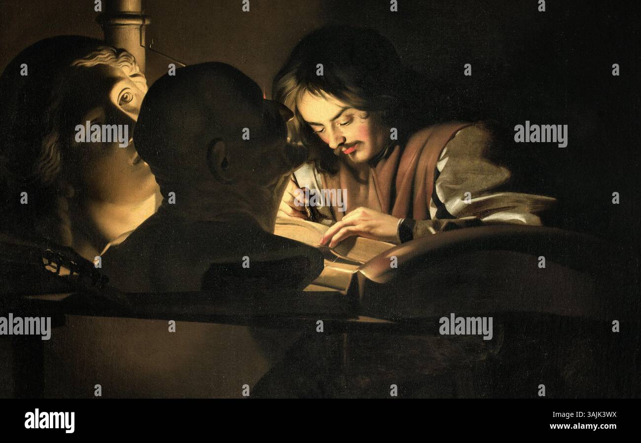 'The Artist in His Studio' by Michiel Sweerts, painted circa 1650 ...