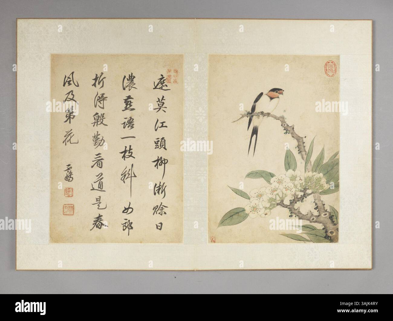 A historical Chinese painting from The Palace Museum, displaying ...