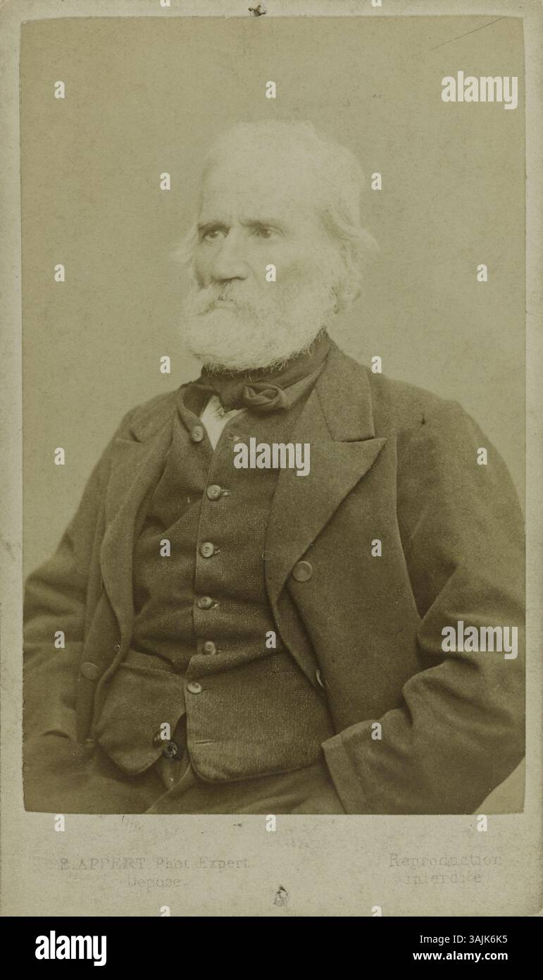 A photograph of Louis Auguste Blanqui, taken by Ernest Charles Appert ...