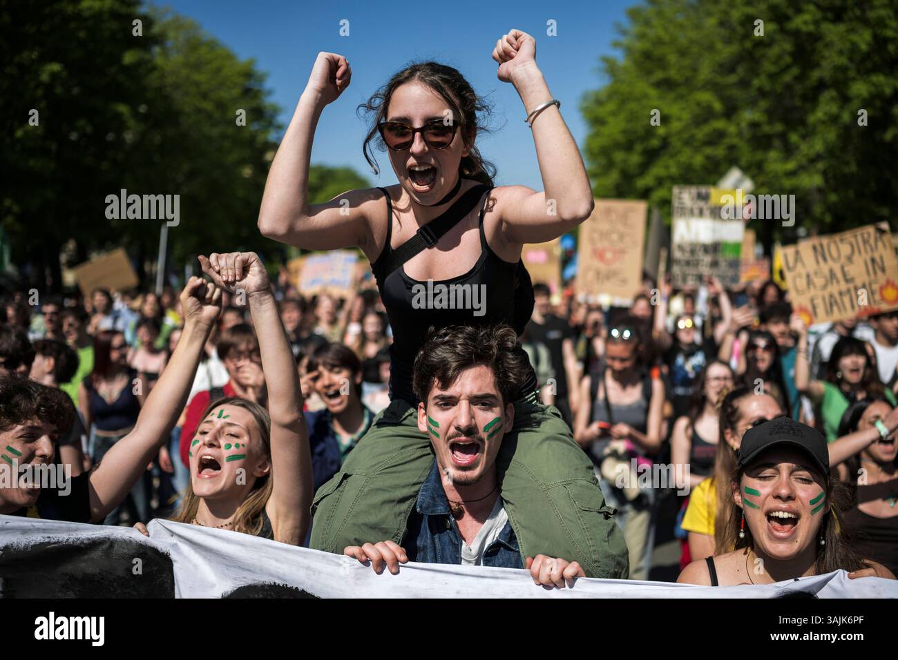 Climate Strike Climate activists take part in a demonstration organized ...