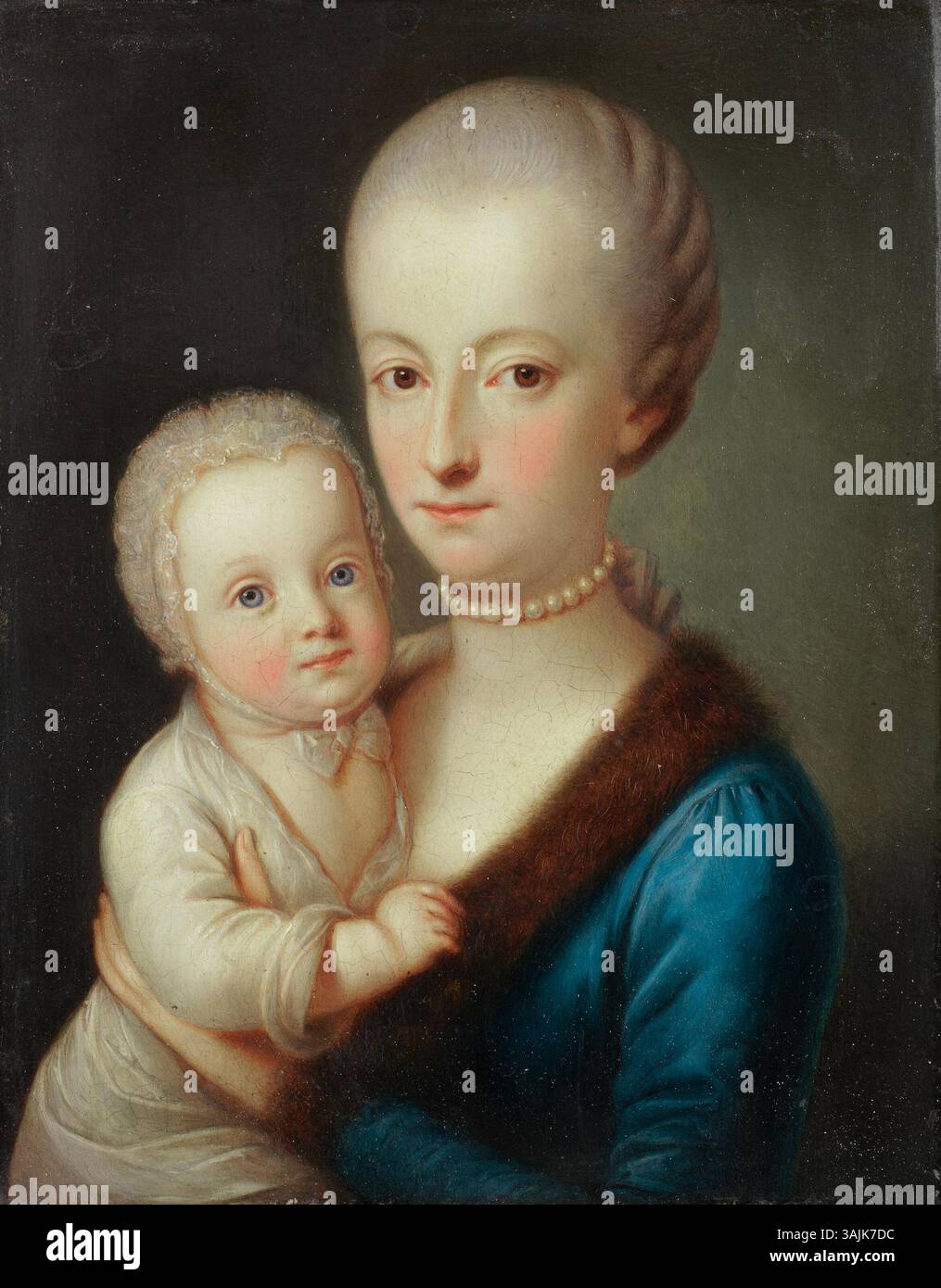 Portrait of Maria Theresia, Countess Erdödy (1745-1782), painted by ...