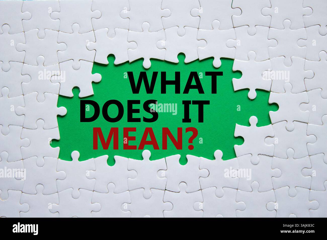 What does it mean symbol. White puzzle with words What does it mean ...