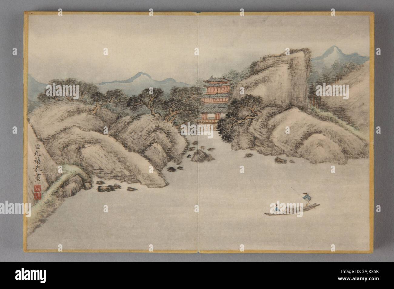 This landscape painting by Yunxi highlights the refined brushwork and ...