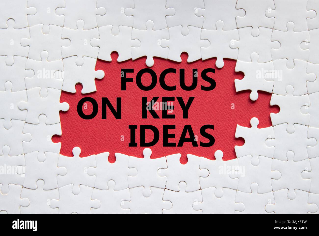 Focus on Key Ideas symbol. Concept word Focus on Key Ideas on white ...