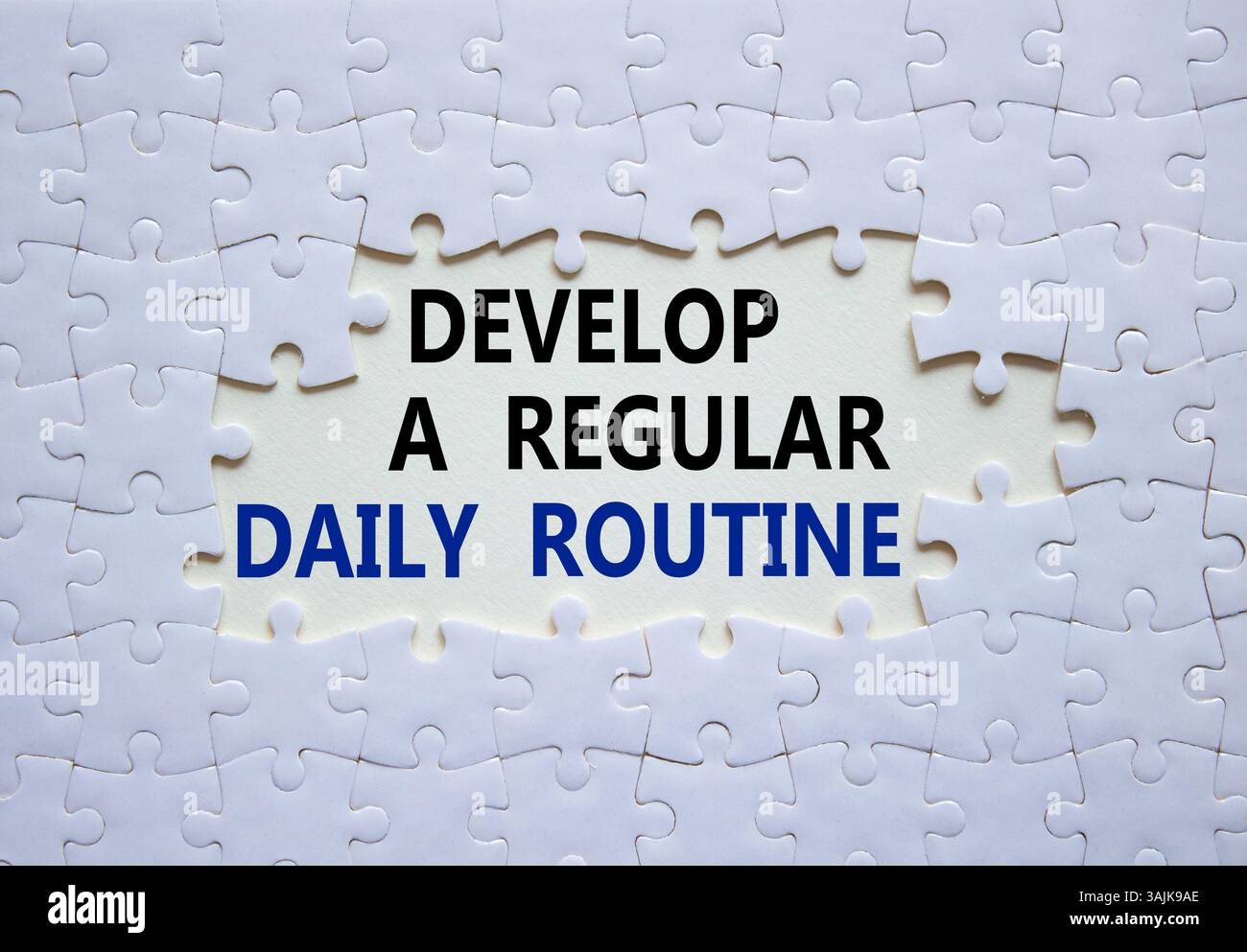 Daily routine symbol. Concept words Develop a regular daily routine on ...