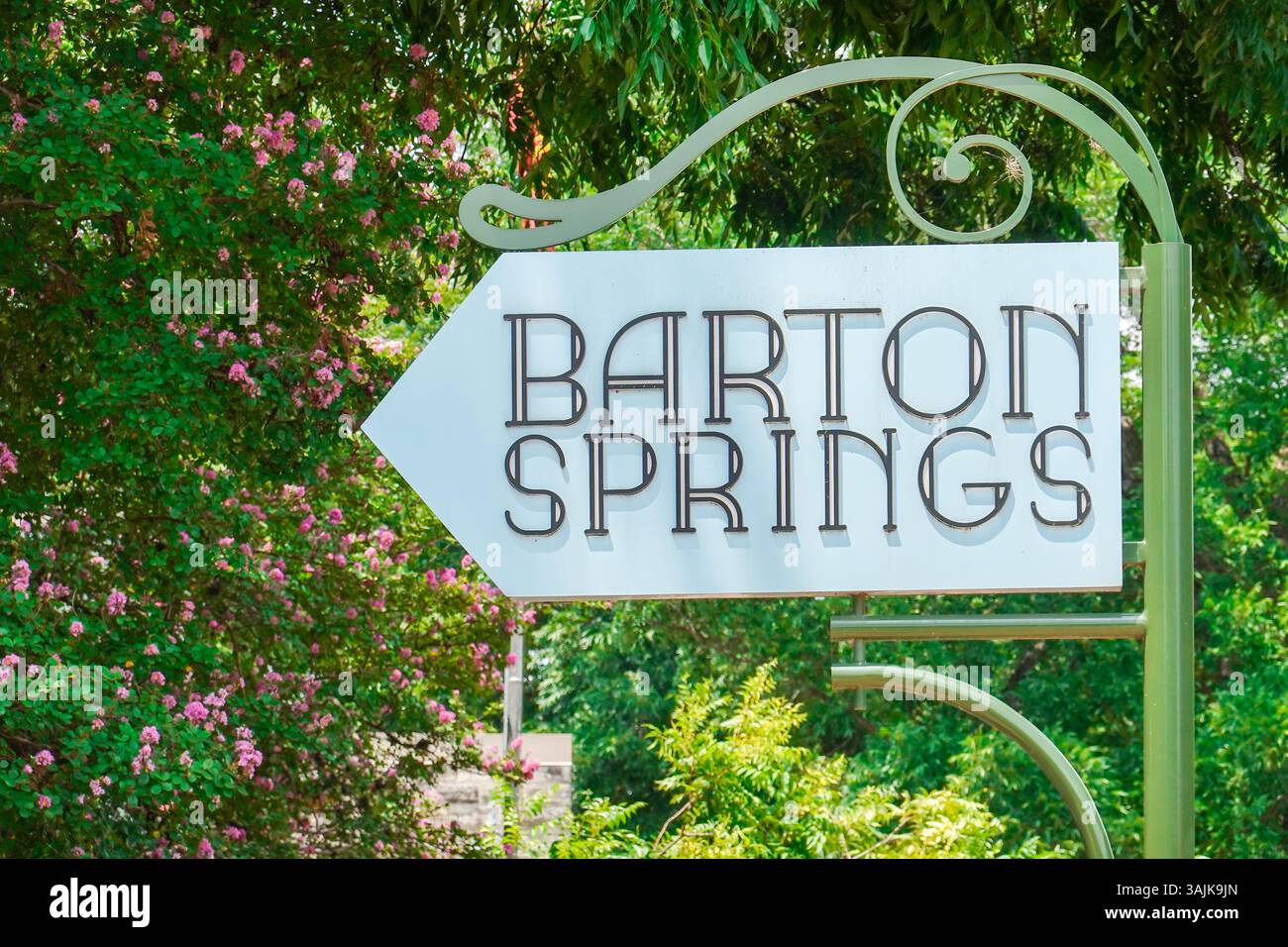 Barton Springs in Austin, Texas, USA. Natural water springs located at ...