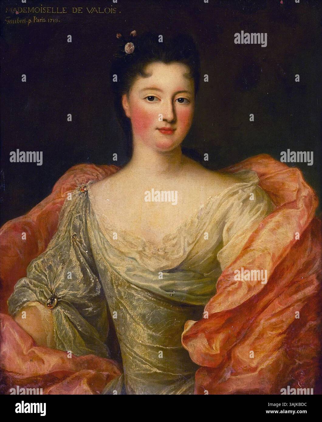 This 1718 portrait, attributed to the Circle of Pierre Gobert, depicts ...