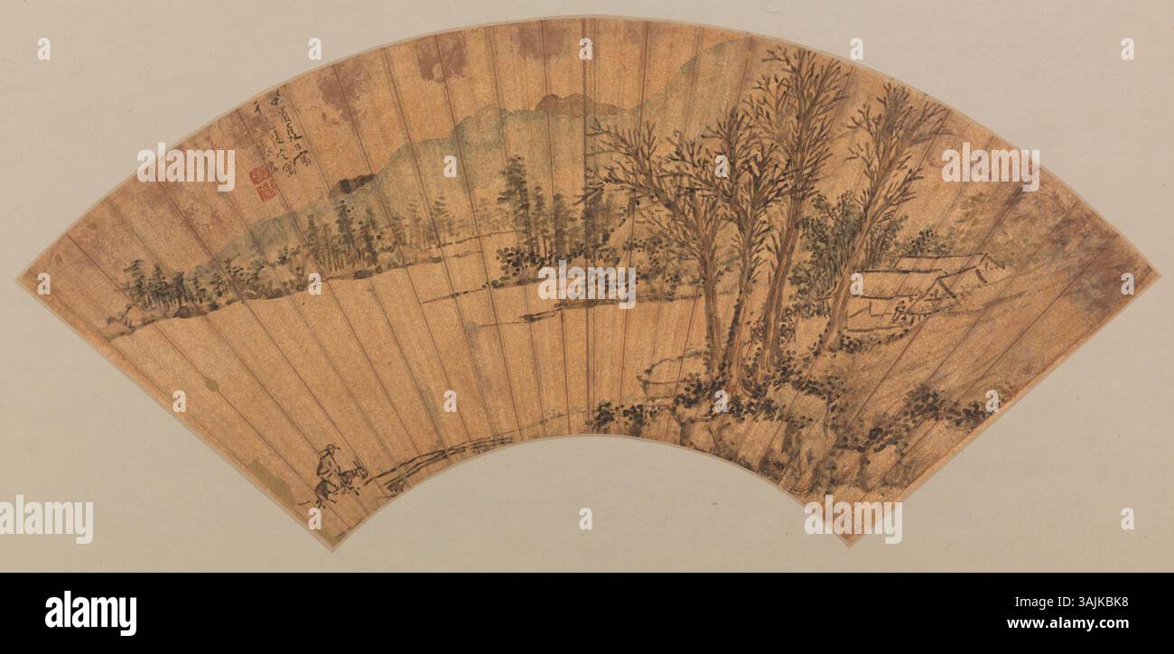 This fan painting from The Palace Museum showcases traditional Chinese ...