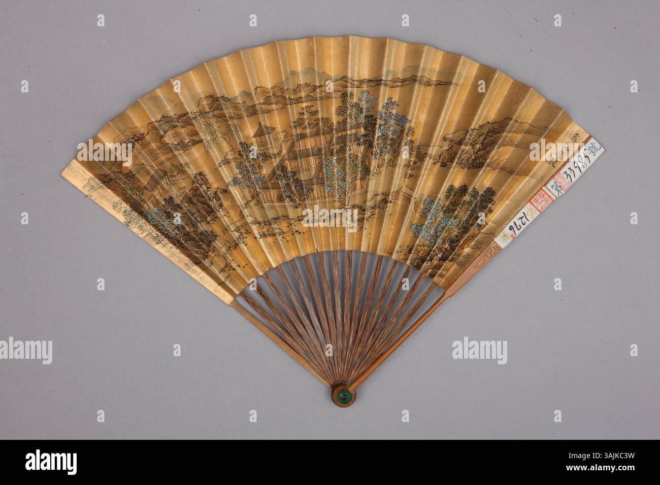 This fan painting from the Palace Museum represents the refined ...