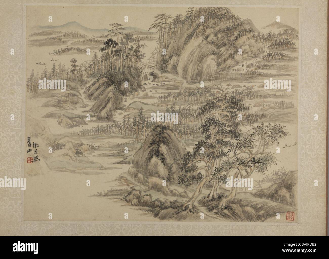 This Chinese painting in The Palace Museum features intricate brushwork ...