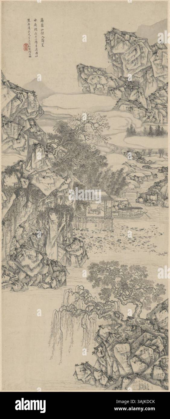 This Chinese painting, housed in The Palace Museum, represents ...