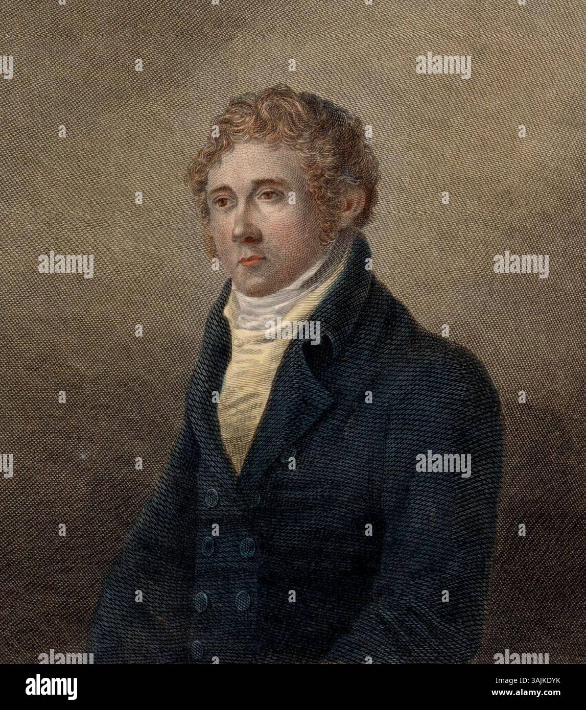 A cropped version of the 1818 coloured line engraving by J.G. Walker ...