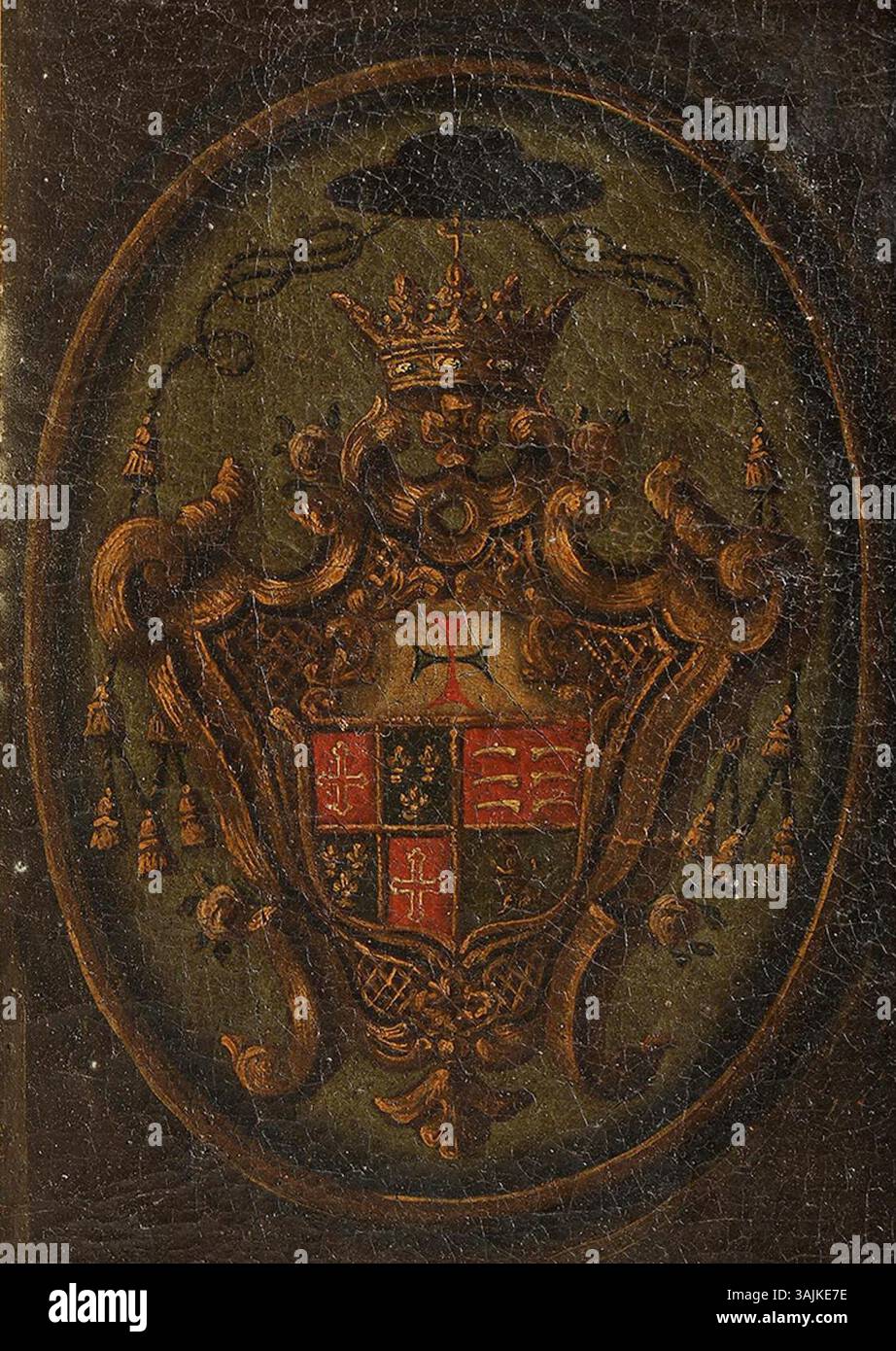 Detail of an 18th-century portrait painting of José de Avé-Maria ...