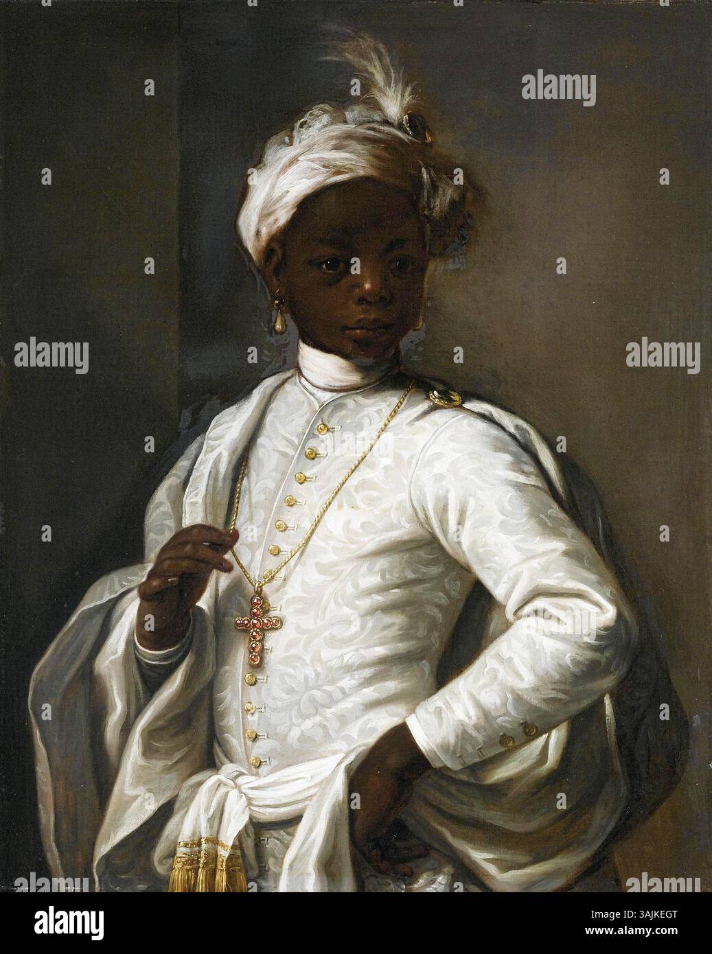 An 18th-century painting from the French School, depicting the portrait ...