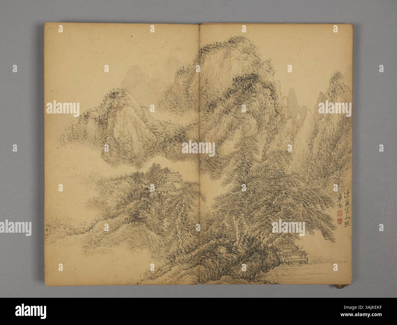 A Chinese painting housed in The Palace Museum, rich in detail ...